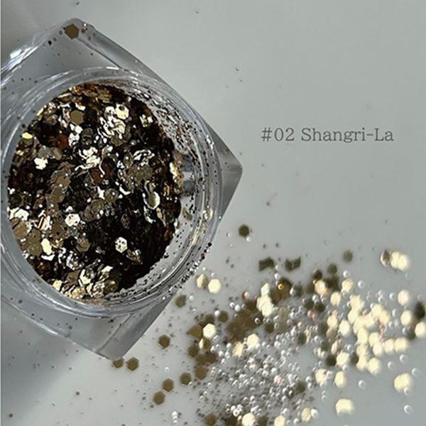 #02　シャングリラ加えて楽しめるアディングシリーズ。ジェルに重ねて、混ぜて、自由にアレンジできます。1.7g