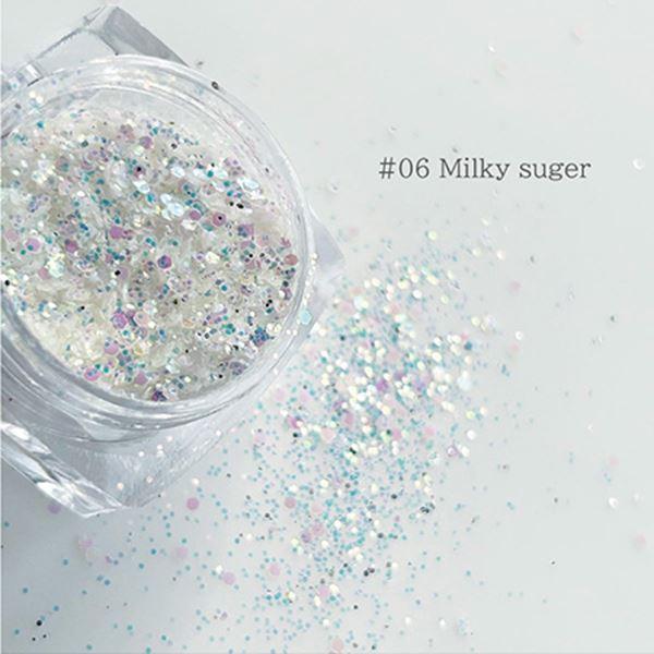 #06　ミルキーシュガー加えて楽しめるアディングシリーズ。ジェルに重ねて、混ぜて、自由にアレンジできます。1.7g