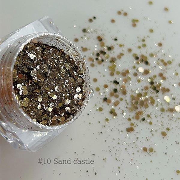 #10　サンドキャッスル加えて楽しめるアディングシリーズ。ジェルに重ねて、混ぜて、自由にアレンジできます。1.7g