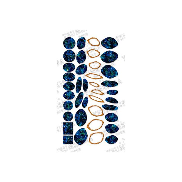 ダイクロガラスをモチーフに手描きで作成しました。「瑠璃玉」は美しい深い海のような青さ、「紅桜」は妖艶な夜桜をイメージ。トップジェルを塗ると、奥行き感と鮮やかで美しい色合いが生まれます。ポイント使いに、パーツに、幅広く使用していただけます。品...