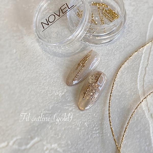 落ち着いたゴールドのお色味のアイテムです。少し硬さがありますが、厚みがないので埋め込みがしやすく簡単にカットできます。全体に施された凹凸がアクセサリーのような上品な輝きを放ちます。アートのアクセントにぜひ。画像のようにお好きな長さにカットし...