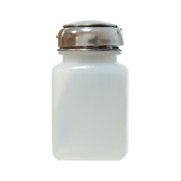 ポリッシュリムーバー、クレンザーなどを入れて使用することができます。軽くプッシュするだけで中の液体を吸い上げることができ、スムーズに作業を行うことができます。ロック付き。アセトン可。溶剤品名シール付属。※注意※ポンプ蓋の裏側に入っているＣ型...