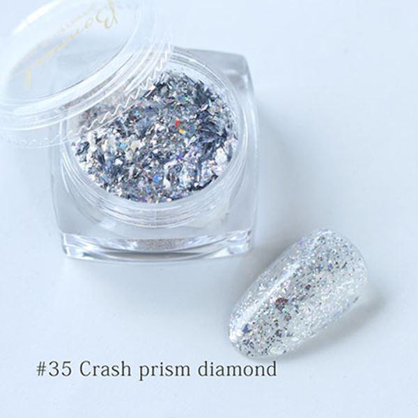 #35　クラッシュプリズムダイヤモンド加えて楽しめるアディングシリーズ。ジェルに重ねて、混ぜて、自由にアレンジできます。内容量:0.6g