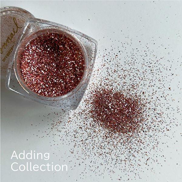 ＃７０　ローズバッド落ち着きのある合わせやすいカラーのラメがぎっしりの眩いラメシリーズ。ワンカラーにもデザインのアクセントにも。１．２ｇ