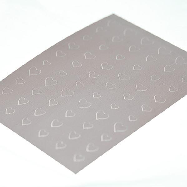 ハートホッピングジェルやエアブラシをご使用の際に便利なステンシルシールです。＊使用方法＊１．シールを台紙からはがして、お爪の好きなところに軽く貼ります。２．その上からホッピングジェルでポンポンとタップ、もしくはエアブラシを吹きかけます。３．...