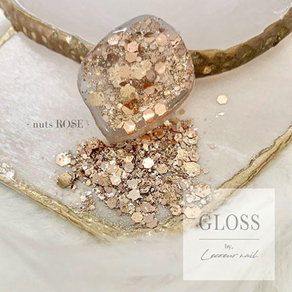 ＧＬ＿ｇ−０９ベージュマット系ホログラムとブロンズブラウンの大小ホログラムをmix。柔らかなお色味の中に光の反射がアクセントになってくれます。１ｇ