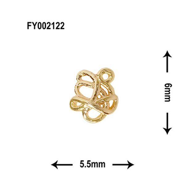 ゴールド　FY002122SONAILとeffronteeのkyoko先生とのコラボパーツ。草花を表現したアラベスク模様のようなアーティスティックなデザインは、ラインの太さやバランスが絶妙でkyoko先生のセンスが光るパーツです。6mm*5...