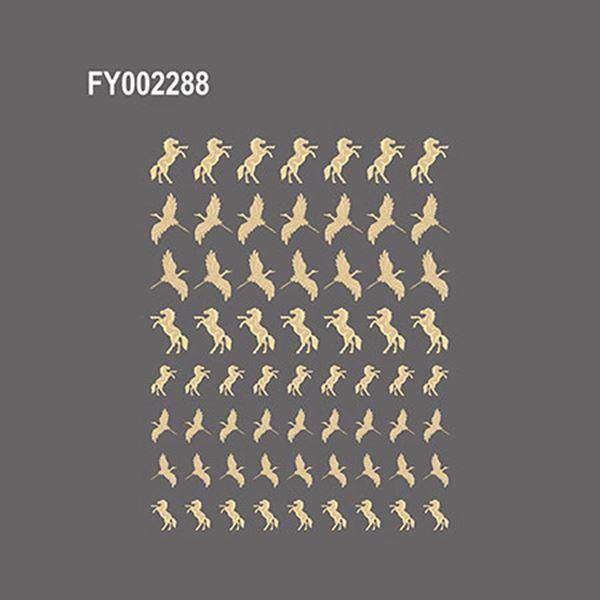 FY002288幸運が駆け込んで来る ""千年の生をもつなどの幸運を運ぶ意味をもつ馬と鶴のモチーフシール。一本一線繊細なフォルムで上質さを演出。お祝い事にオススメです。1P背面カーブなし