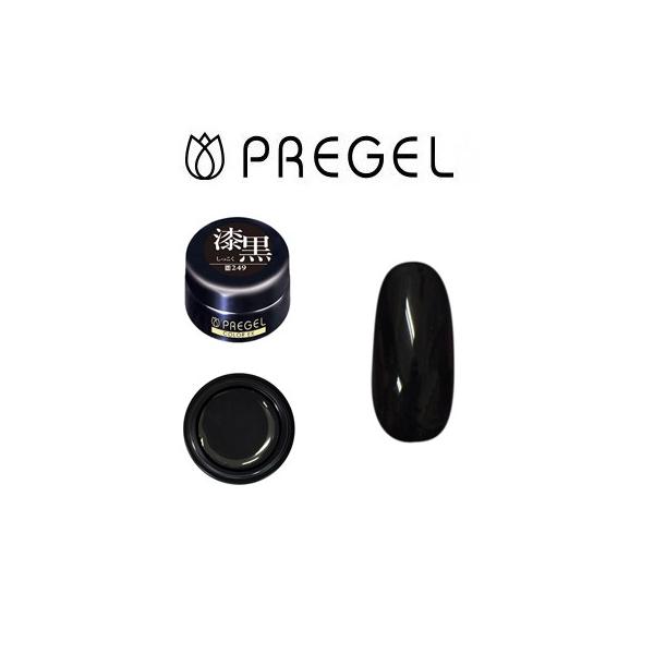 PREGELカラーEX シリーズから漆黒。単一顔料で作ることにより、薄めた時でも他の色味に邪魔されません。グラデーションやクリアジェルと混ぜてアートをする時におすすめになります。タイプ：ソフトジェル硬化時間：UV約1〜2分、LED約30秒内...