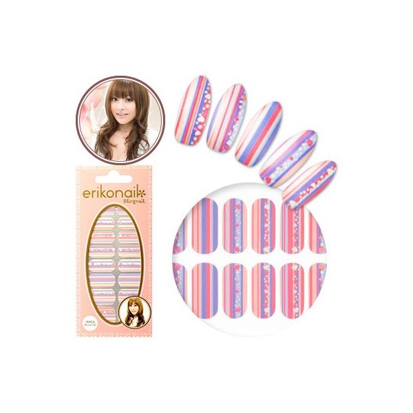 トップネイリスト黒崎えり子によるプロデュース！<使用方法>・地爪の表面の水分、油分を拭いて清潔にします。・爪にあったサイズを選び、甘皮側から爪先に向けて貼り付けてください。(丸い方が爪の根元側になります。）・先端の余った部分を下...