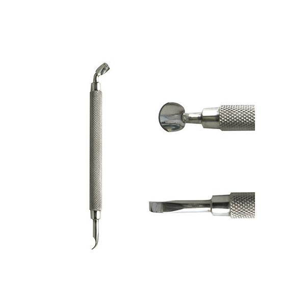 押す、引く、掻き出すの３ＷＡＹキューティクルプッシャーです。フラット面をネイルプレートに沿わせることで簡単にプッシュアップができ利き手に関係なく使いやすいスクレーパーはプレパレーションも丁寧に仕上げが可能です。特徴的なプッシャー先端は引く動...