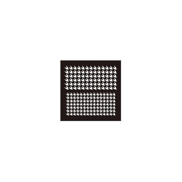 新素材でできたステンシル。ネイル、デコ、ボディータトゥ用として利用できます。シールになっていないので、何回でも使用可能。ネイルアートの場合は、爪に巻きつけて、エアーを吹き付けます。※素材の性質上、薄くメッシュ（網目）が残ります。サイズ：50...