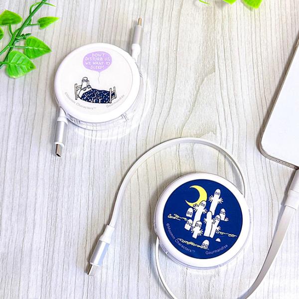 ムーミン ニョロニョロフェア PD60W 対応 USB2.0 リール式 Type-C ケーブルデータ転送・充電に使用できるUSB Type-C−USB Type-Cケーブルです。PCに接続してデータのバックアップ・同期にも使用可能です。60...