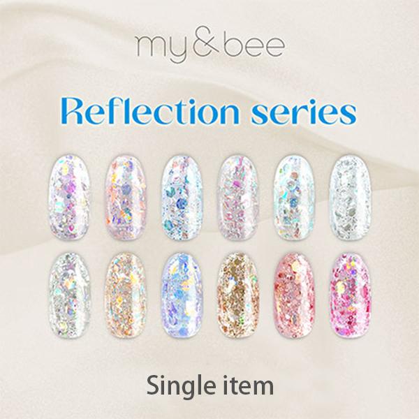 ホログラムとラメをかわいくMIX！眩しいぐらいに反射するホログラムジェル。アートに少し入れても絶対にかわいくなるカラーです！12種類からお選びください♪RE-001G サイズの違いの寒色系のオーロラホログラムがMIXRE-002G サイズの...