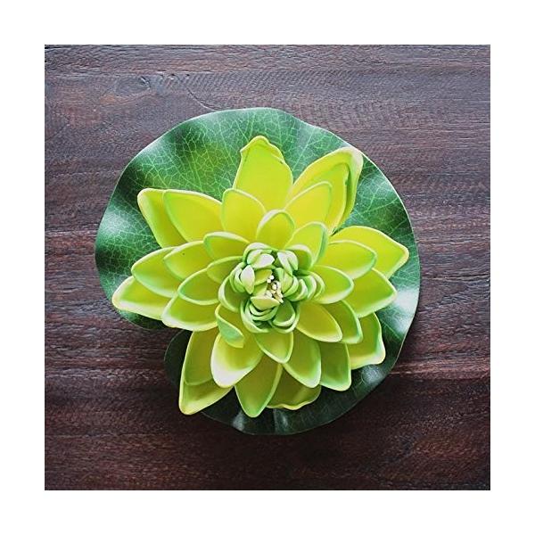 ロータス(蓮)の造花です。お部屋に飾るのはもちろん、水面に浮くので水槽や水鉢に入れて飾ってもお洒落です。●素材ポリウレタン●サイズ幅約17cm×奥行約16cm×高さ約6cm　※手作りのため多少の誤差がございます。●関連情報造花 アーティフィ...