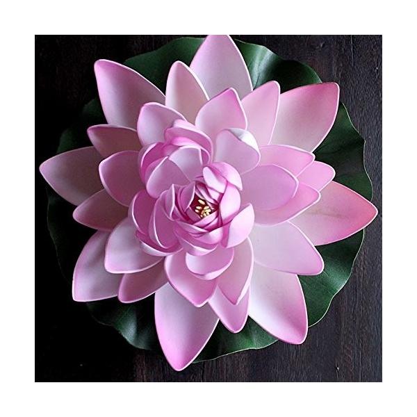 ロータス(蓮)の造花です。お部屋に飾るのはもちろん、水面に浮くので水槽や水鉢に入れて飾ってもお洒落です。●素材ポリウレタン●サイズ幅約27cm×奥行約26cm×高さ約9cm　※手作りのため多少の誤差がございます。●関連情報造花 アーティフィ...