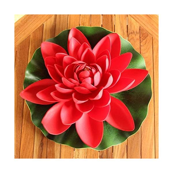 ロータス(蓮)の造花です。お部屋に飾るのはもちろん、水面に浮くので水槽や水鉢に入れて飾ってもお洒落です。●素材ポリウレタン●サイズ幅約27cm×奥行約26cm×高さ約9cm　※手作りのため多少の誤差がございます。●関連情報造花 アーティフィ...