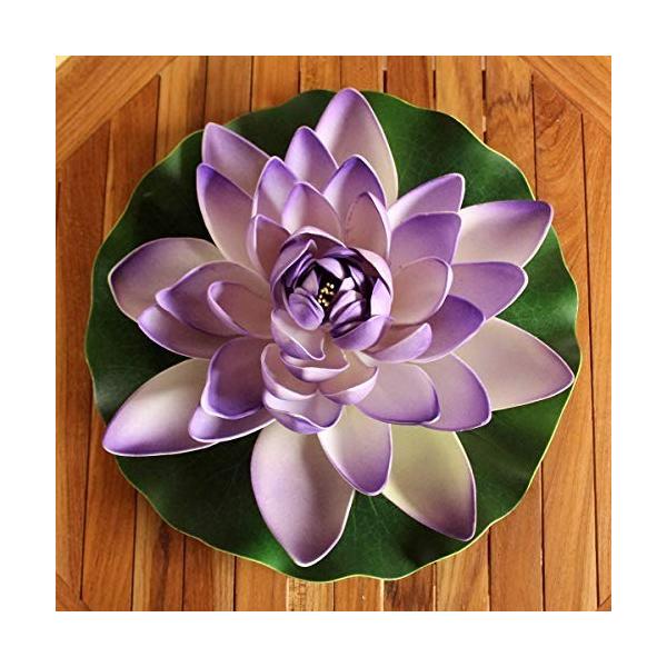 ロータス(蓮)の造花です。お部屋に飾るのはもちろん、水面に浮くので水槽や水鉢に入れて飾ってもお洒落です。●素材ポリウレタン●サイズ幅約27cm×奥行約26cm×高さ約9cm　※手作りのため多少の誤差がございます。●関連情報造花 アーティフィ...