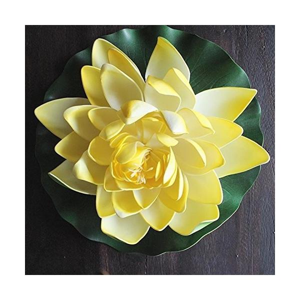 ロータス(蓮)の造花です。お部屋に飾るのはもちろん、水面に浮くので水槽や水鉢に入れて飾ってもお洒落です。●素材ポリウレタン●サイズ幅約27cm×奥行約26cm×高さ約9cm　※手作りのため多少の誤差がございます。●関連情報造花 アーティフィ...