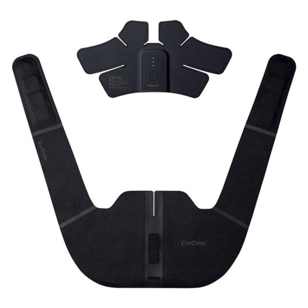 コリコランワイドは、肩にかけるだけの高周波治療器。薄くて軽いのに、広範囲のコリにアプローチできます。12個の高周波デバイスがコリのポイントにフィットして、コリの原因である血行を促進。刺激や痛みがないから長時間つけて、治療し続けることが可能です。