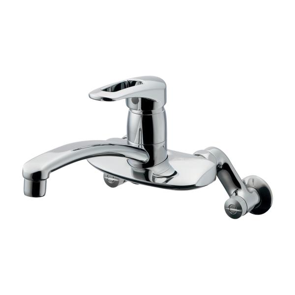 【メーカー】カクダイ【品名】シングルレバー混合栓【品番】192-128K【特徴】説明文：●本体・スパウト・クランク水抜●カートリッジ：101-999●796-180泡沫金具付き（取付ネジW22山20）●スパウト回転角度140°※商品画像につ...