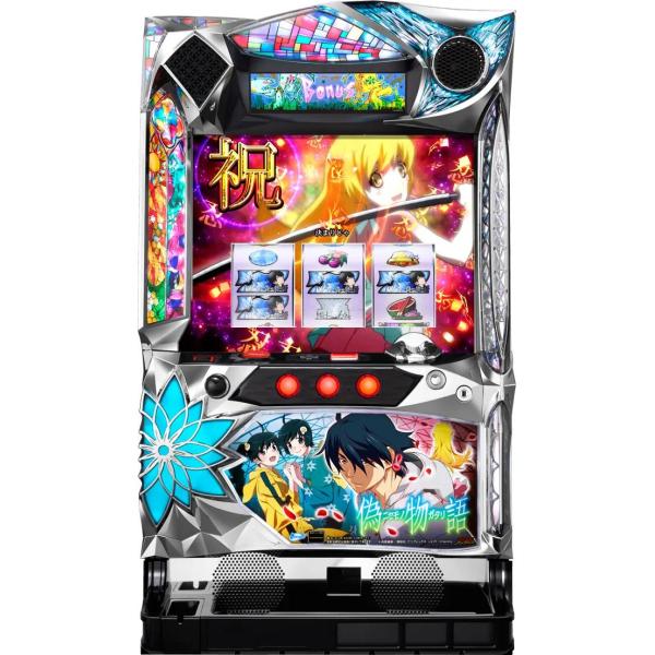 メーカー：サミー型式名：偽物語/ZSタイプ：ART備考ボーナス仕様BIG BONUS：150枚倖時間(ハッピータイム)：1セット20ゲーム解呪ノ儀：15ゲーム間継続するART「倖時間(ハッピータイム)」のチャンスゾーン。和解ノ儀：突入した時...