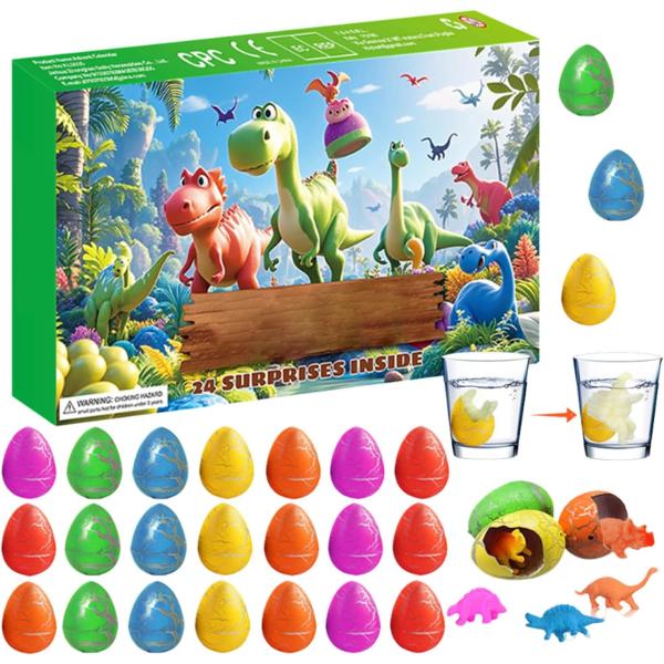 実用的な学習：3年間の子供向けに設計された、Advent Dinosaur Calendar's Calendar Animalsカレンダー教育玩具恐竜の探検とディバンダリーを支持する収集可能な恐竜モデルを使用した手動アクティビティを提供し...