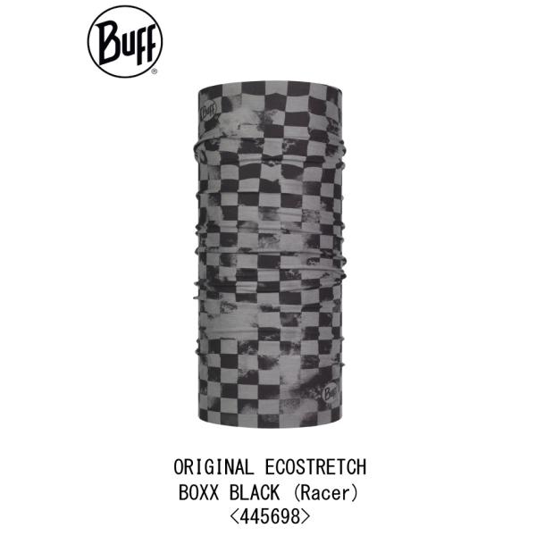 BUFF バフ ORIGINAL ECOSTRETCH 445698 BOXX BLACK (Racer)/フリーサイズ/UPF50/オリジナルエコストレッチ/ランニング/ネックチューブ/オシャレ/カッコいい/タウン/日焼け/UVカット/ア...