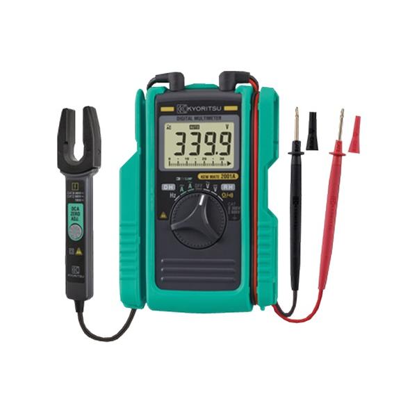 【ポイント10倍】 共立電気計器 KYORITSU AC/DCクランプ付デジタルマルチメータ KEW MATE2001A クランプ付ポケットサイズDMM 新強化保護ブッシュ付き  短絡防止測定コードキャップ付 ホルスターケース