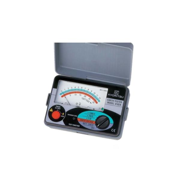 【ポイント10倍】 共立電気計器 KYORITSU 接地抵抗計 MODEL4102A-H 簡易測定（2極法） A~D種（3極法） 補助接地電極の抵抗の影響を確認 簡易測定用プローブ標準装備 防塵・防滴構造 IEC 60529（IP54） 地...