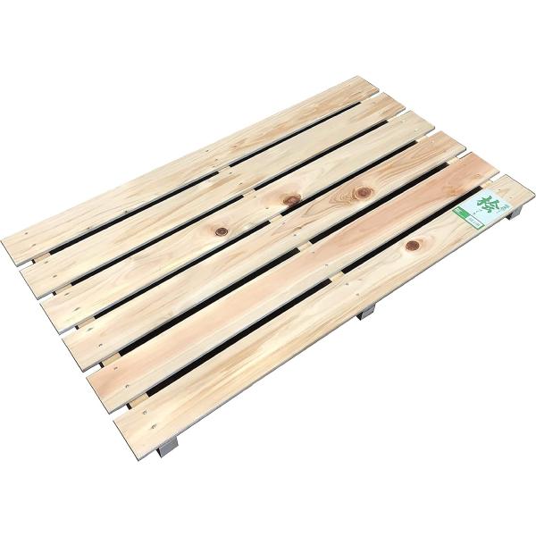 押入の収納や脱衣所の通気に便利です♪【サイズ】 幅：850mm　奥行：480mm　高さ：37mm(板の厚み10mm)【材　質】 国産総桧つくり【発送について】 弊社は土日祝日に発送業務を行っておりません。 日時指定なしのご注文は、発送可能日...