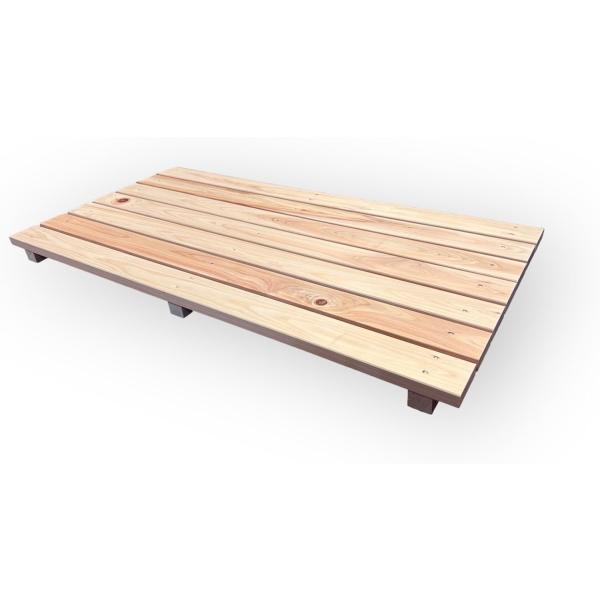 押入の収納や脱衣所の通気に便利です♪　板の厚みが１８ｍｍと通常のすのこ板より厚いタイプ【サイズ】 幅：850mm　奥行：421mm　高さ：46mm【材　質】 国産総桧つくり【注意事項】 当社の製品は天然木材を使用しております。 桧の性質上節...