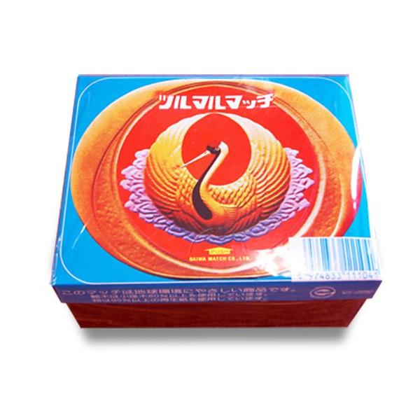 鶴丸印・ 純正の徳用燐寸(マッチ)です。サイズは、家庭小型ー110×90×51。赤色頭です。