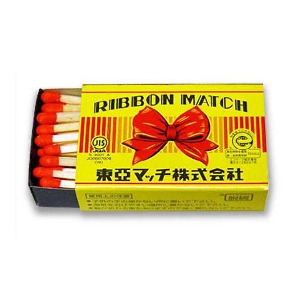 リボン印・ 純正の並型マッチ！12箱ワンパックです。