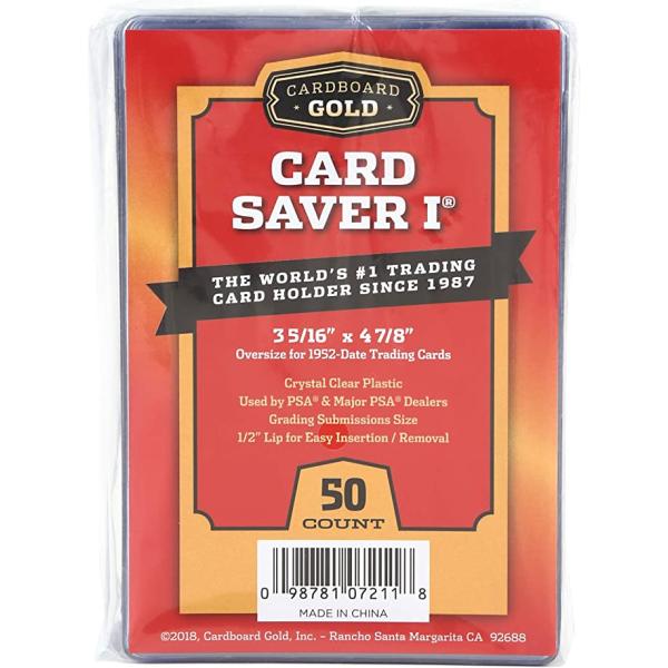 カードセーバー1はオリジナルのセミリジッドカードホルダーで、大手カードグレーディング会社が本製品を推薦しています。 クリスタルクリアで高品質。１個ご注文の場合は50枚未開封パックでの発送となります。