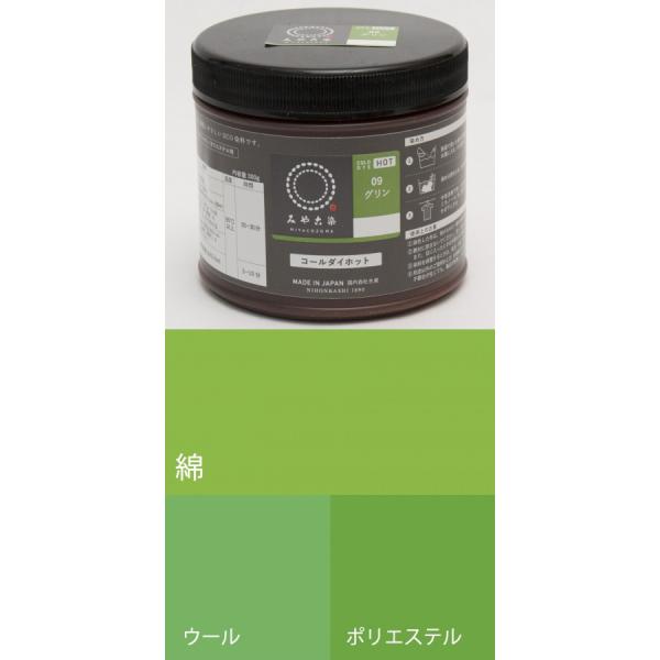■綿・麻・レーヨンから絹・毛（ウール）・ナイロンやポリエステル・ポリエステル混紡品までお湯（85℃以上）できれいに染まるECO染料です。ナイロンやポリエステルボタン・樹脂成型品にも使えます。混色できます。※ポリエステル混紡品はポリエステル繊...