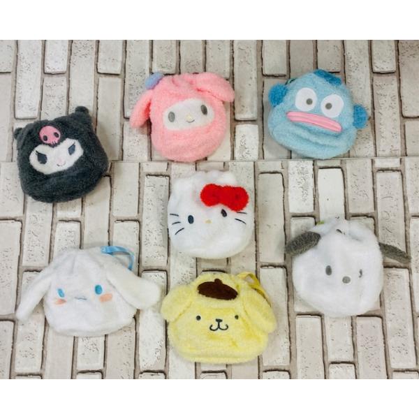 ☆サンリオキャラクター ふわふわポーチ☆人気のサンリオキャラクターたちが、ふわふわ素材の可愛いポーチになりました☆やわらかな手触りで、小物入れにぴったり♪カバンやリュックに付けてもかわいいミニサイズです☆【種類】クロミ／マイメロディ／ハンギ...
