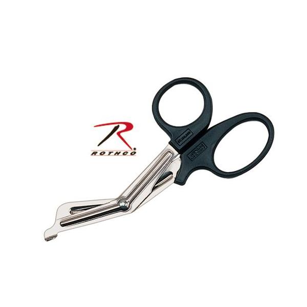 救急用のはさみでメディカルシザー、EMSはさみなどと呼ばれています。くの字にハサミがなっており、刃の部分はギザギザにされ包帯などを切る時にあまり負担が無く切る事が出来るハサミになっています。