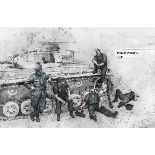 1/35 フィギュア 5兵士 PANZER DIVISION 1941（戦車なし）ミニチュアキット 未組立 未塗装