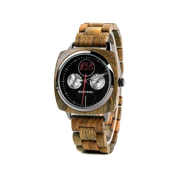 腕時計 木製 BOBO BIRD relogio masculino メンズウォッチ スタイリッシュ S06-3 Greenモデル: S06スタイル: ファッションとカジュアルミラー材料: Hardlexケース素材: ブラックゼブラウッド ...