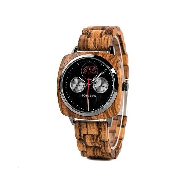 腕時計 木製 BOBO BIRD relogio masculino メンズウォッチ スタイリッシュ S06-2 Zebra Woodモデル: S06スタイル: ファッションとカジュアルミラー材料: Hardlexケース素材: ブラックゼブ...