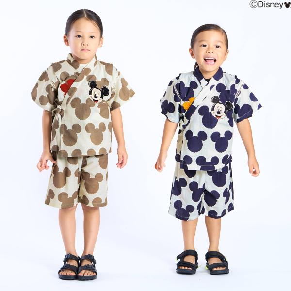 ☆F.O.KIDS. ミッキー柄キッズ甚平☆ベビー・子供服で人気のブランド「F.O.KIDS.（エフオーキッズ）」からディズニーのミッキーマウスがモチーフの子供用甚平が登場です♪甚平全体がミッキー柄の総柄でおしゃれ♪胸部や背面にはそれぞれモ...
