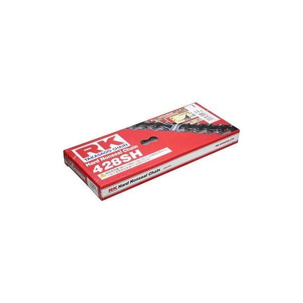 RKドライブチェーンです。安心の日本製！ノンシールのスタンダードタイプ。フロントスプロケット、リヤスプロケット、チェーンの3点セットでの交換が理想です。※428サイズ※110リンク※ノンシールチェーン※対応排気量 : 50cc〜125cc※...
