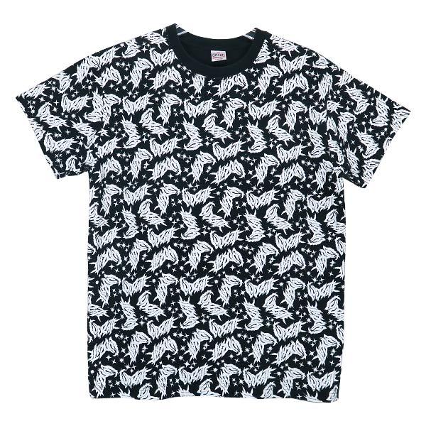 (商品番号) N002628863(ブランド名) CUTRATE(カットレイト)(商品名) 総柄 Tシャツ(サイズ) L(カラー) ブラック(素材) 本体 コットン 100%(生産国) 日本(付属品) なし(コンディション) D(備考) 全...