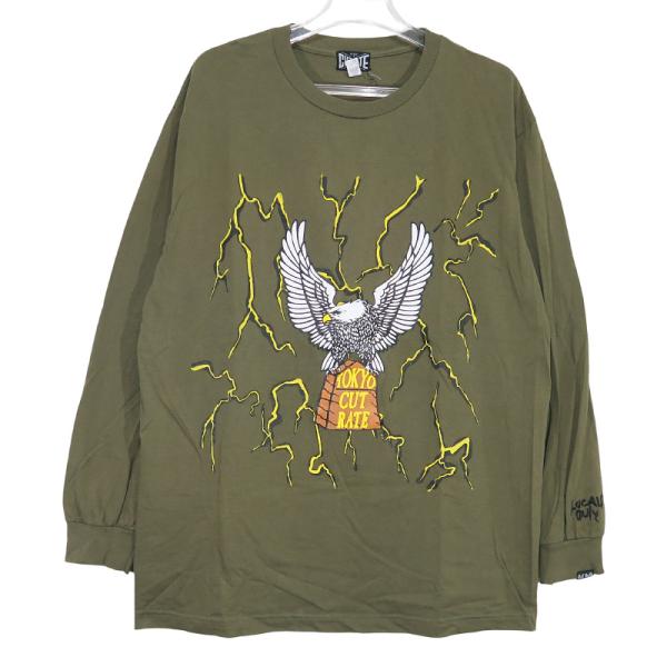 (商品番号) N0026750134(ブランド名) CUTRATE(カットレイト)(商品名) THUNDER&amp;EAGLE L/S T-SHIRT(サイズ) L(カラー) オリーブ(素材) 本体 コットン 100%(生産国) ニカラグ...