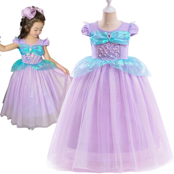 憧れの人魚姫に大変身！作りがしっかりしていて高級感があるアリエル風ワンピースです。チュールが複数枚があるため、スカートはふわっとしています。ディズニーへのお出かけはもちろん、誕生日プレゼントとしても最適です。【サイズ詳細（着丈／身幅）】１0...