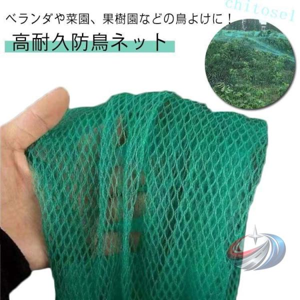 ベランダや菜園、果樹園などの鳥よけに！　高耐久防鳥ネット    幅1m×全長20m  幅2m×全長10m  幅3m×全長5m  幅4m×全長5m  【こだわり】高耐久高分子量ポリエチレンを使用しています。防鳥ネットは鳥たちの侵入を防止する鳥...