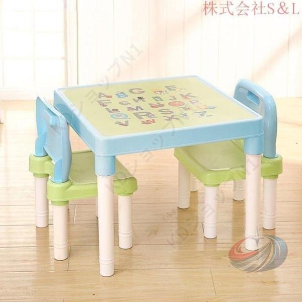 テーブル＆チェアセット子供用テーブルチェアセット 机椅子セット 3歳から デスクセット 学習机 勉強机 幼児用 子供部屋 インテリア 組立式
