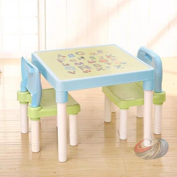 テーブル＆チェアセット子供用テーブルチェアセット 机椅子セット 3歳から デスクセット 学習机 勉強机 幼児用 子供部屋 インテリア 組立式