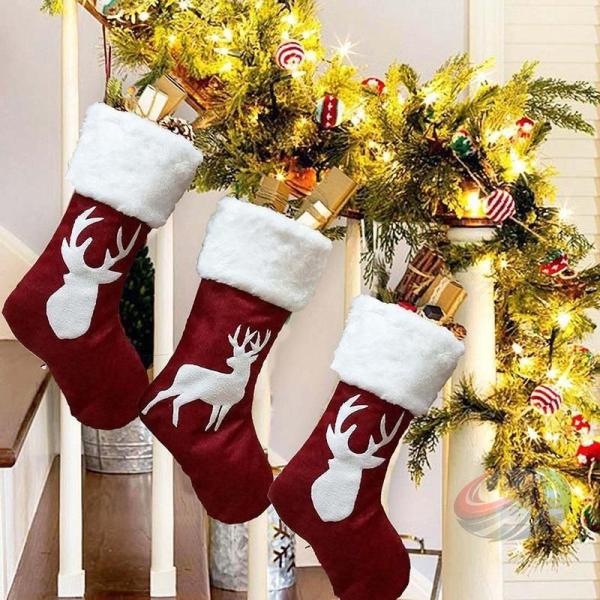 クリスマス 飾り クリスマスの靴下 飾りストッキング おしゃれ 安い デコレーション オーナメント クリスマス用品 お祝い おもちゃ イベント 置物 プレゼント パーティーグッズ 雑貨 玄関 置物 クリスマスツリー ドア※サイズ表記は目安で...
